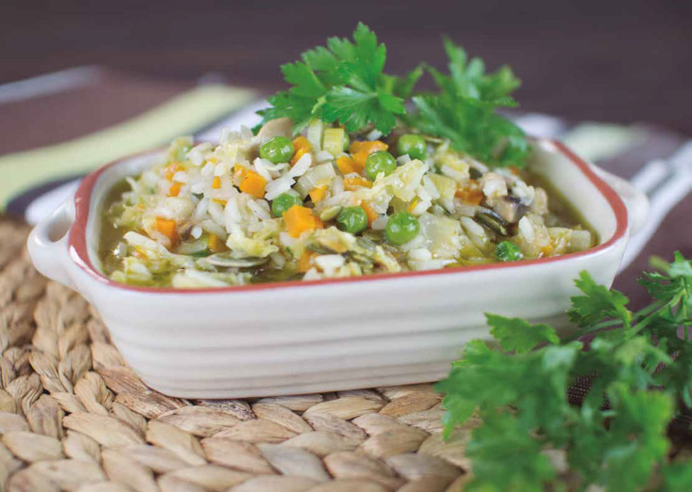 Receita de Arroz de hortícolas com sementes de abóbora • Gertal